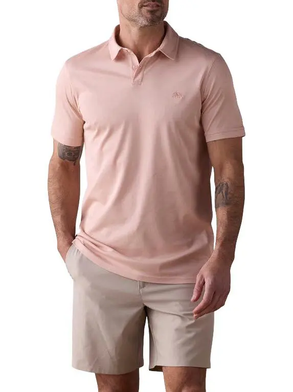 THE NORMAL BRAND Performance Piqué Polo - Dusty Rose