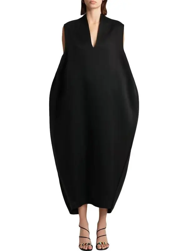 Khaite Blanche Midi Dress - Black