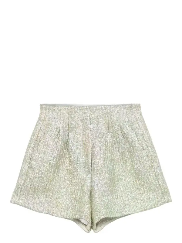 FORTE_FORTE Lurex Striped Shorts - Gold