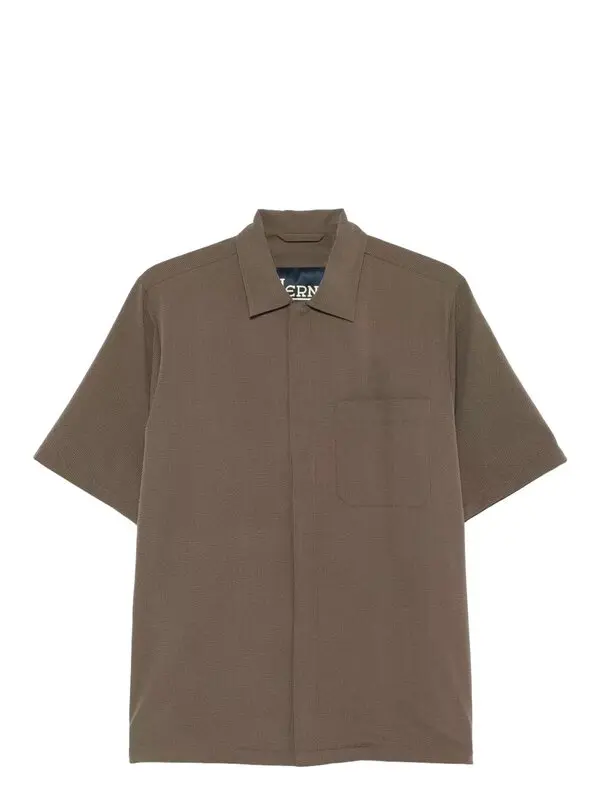 Herno Seer-crease Shirt - Brown
