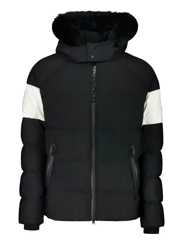 Moose Knuckles Hooded Down Jacket - Black