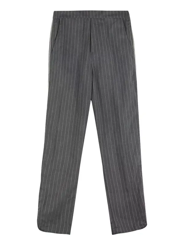 Rhude Pinstriped Cropped Trousers - Grey