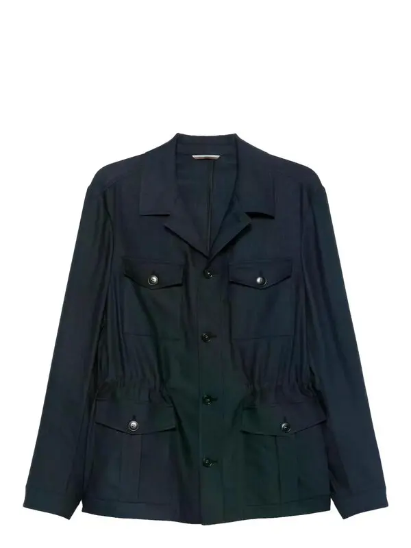 Canali Button-up Jacket - Blue