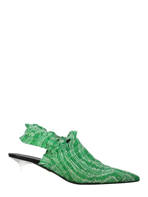 AMY CROOKES 50mm Elasticated Pumps - Green