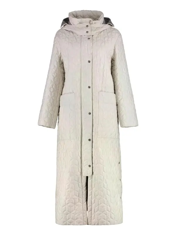 MOORER Domizia Quilted Coat - Neutrals