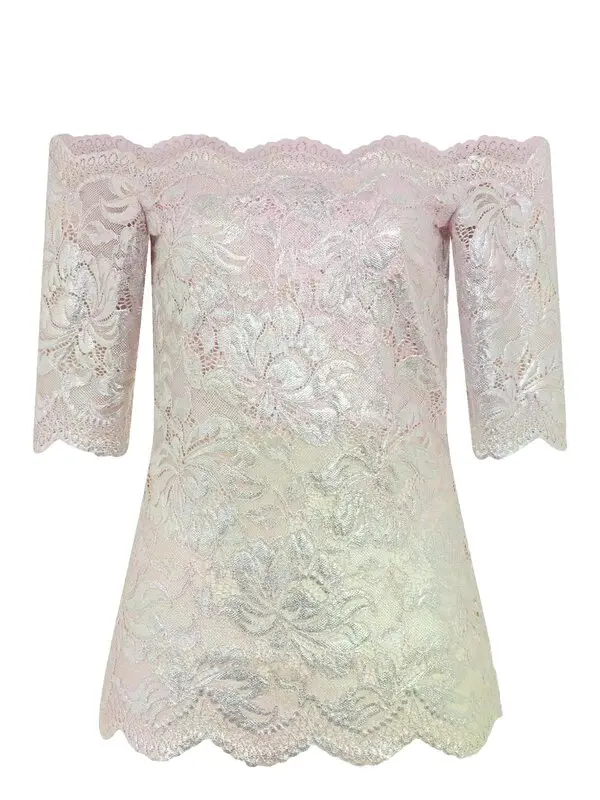 Rabanne Floral-lace Blouse - Pink