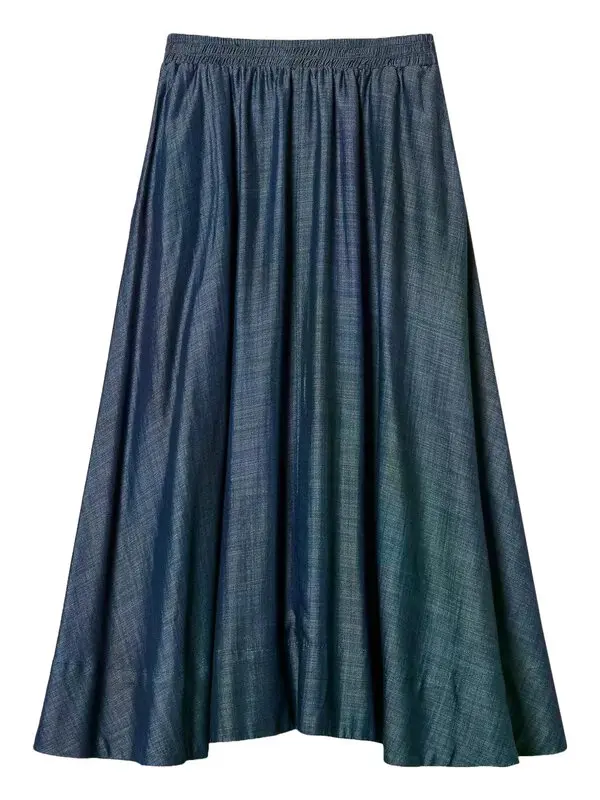 TWINSET Pleated Midi Skirt - Blue