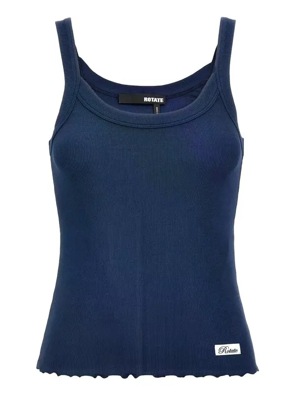 ROTATE BY BIRGER CHRISTENSEN Rib Tank Top - Blue