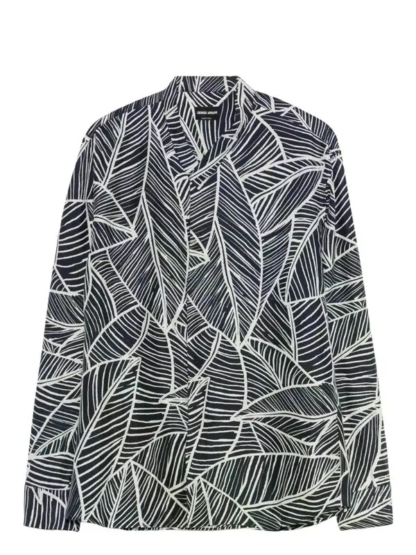 Giorgio Armani Graphic-print Shirt - Blue