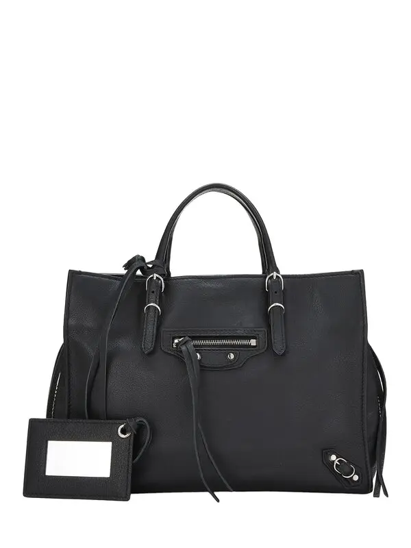 Balenciaga Papier A6 Zip Around Handbag - Black