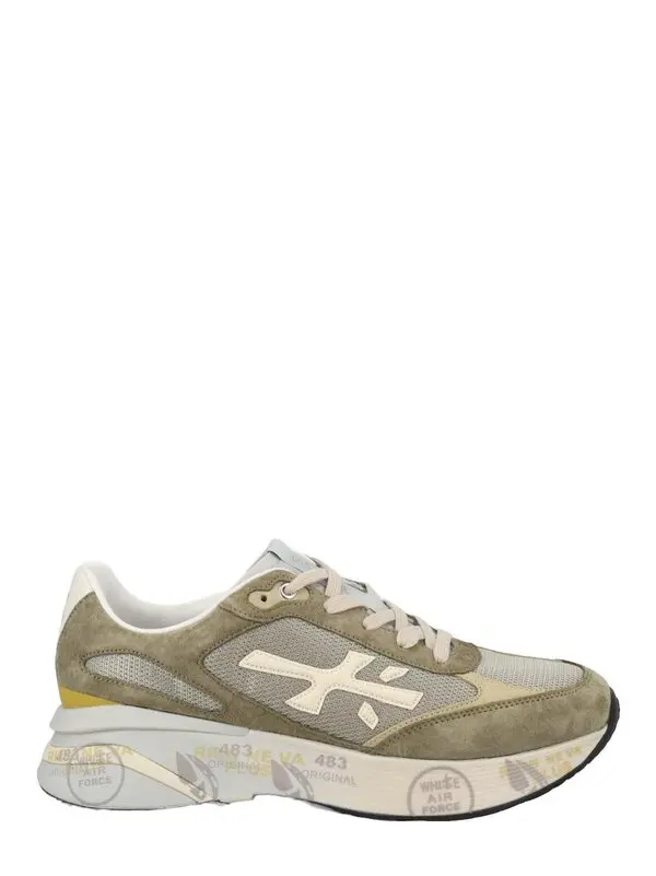 Premiata Moerund Suede And Nylon Sneakers - Green