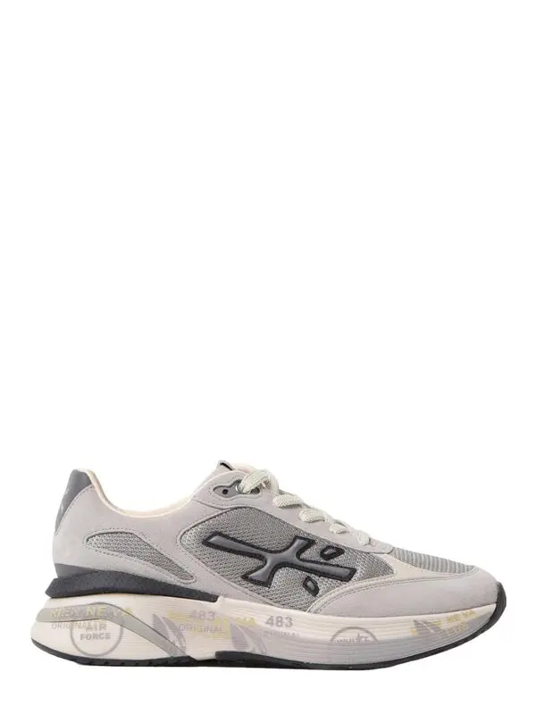 Premiata Moerund Suede And Nylon Sneakers - Grey