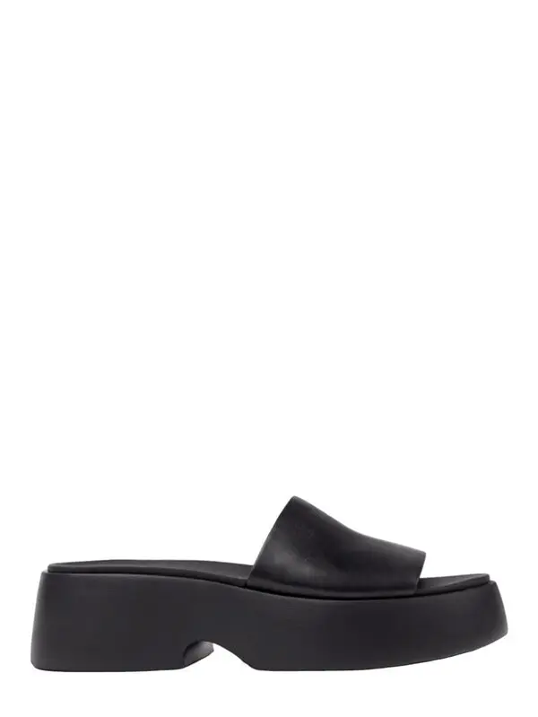 Camper Flat Sandal - Black