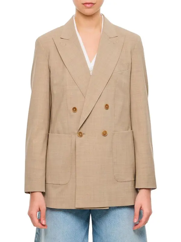 Max Mara Double-breasted Jacket - Beige