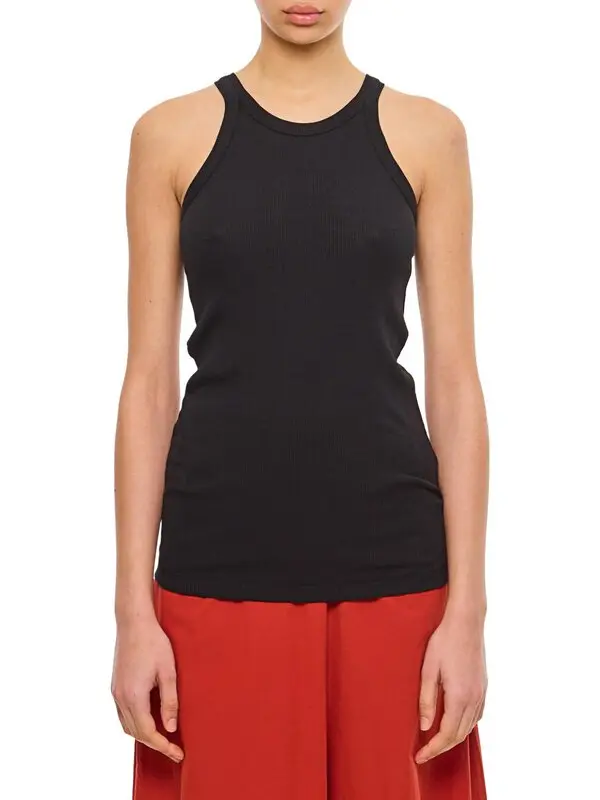 Sportmax Ribbed Racerback Tank Top - Black