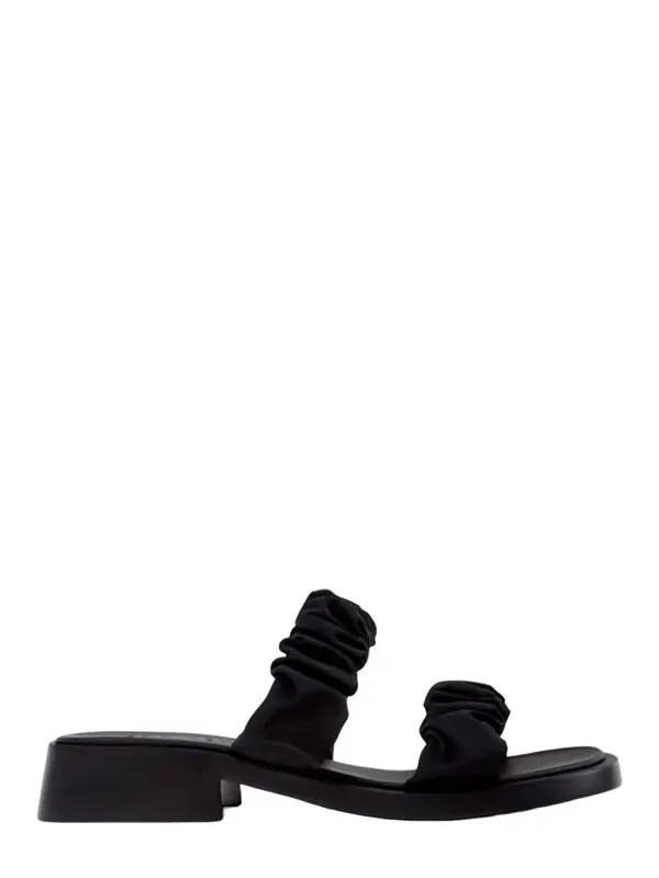 Camper Flat Sandal - Black