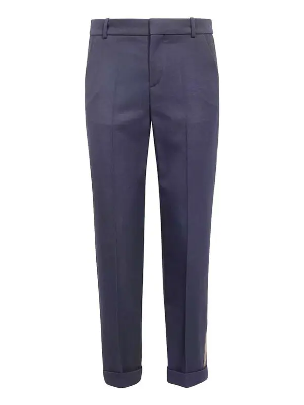 Balmain Logo-tape Trousers - Blue