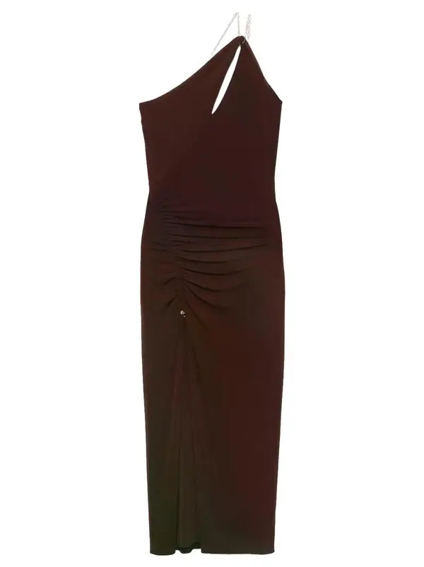 NISSA Halterneck Midi Dress - Brown