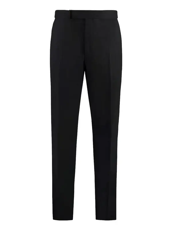 TOM FORD Pressed-crease Chino Trousers - Black