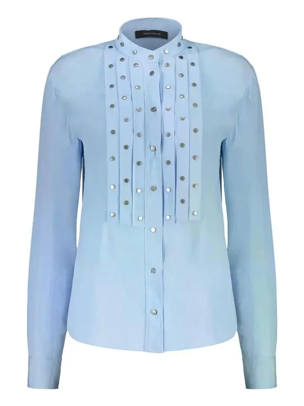 Cédric Charlier Stud-detailed Shirt - Blue