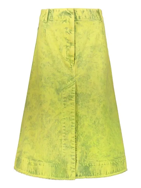 Cédric Charlier Denim Midi Skirt - Yellow
