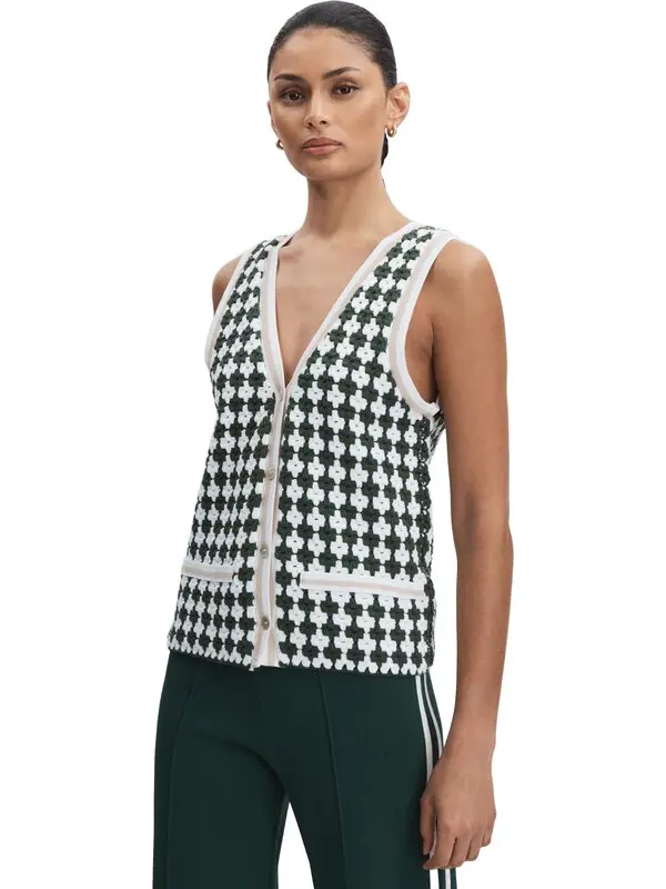 The Upside Portobello Watson Crochet Vest - Green