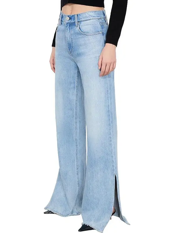 Alice + Olivia Weezy High Rise Straight Leg Jeans - Denim