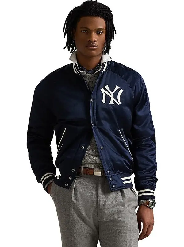 Polo Ralph Lauren Yankees Satin Jacket - Aviator Navy