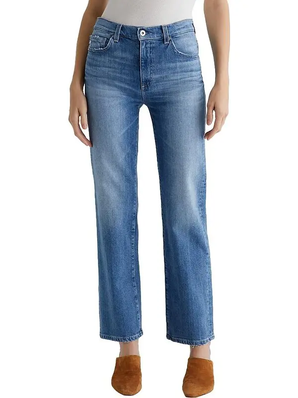 Ag Brinley Mid-rise Straight Leg Jeans - Iris