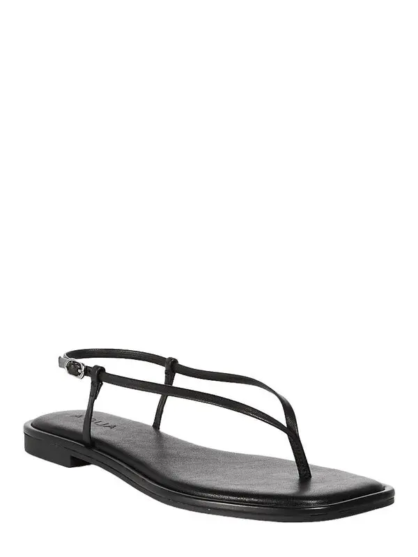 Aqua Vlry Sandals - Black Leather