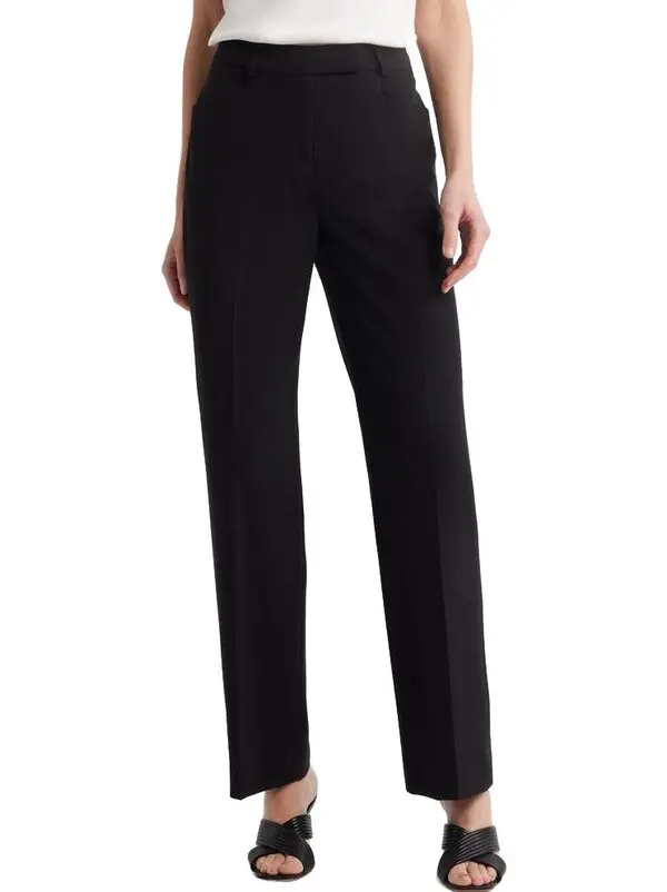 TAHARI ASL Straight Leg Pants - Black