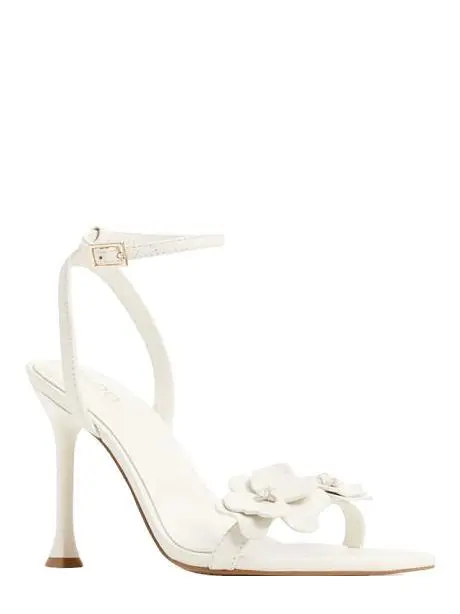 Aldo Daisylily Ankle Strap Sandal - White/ Bone