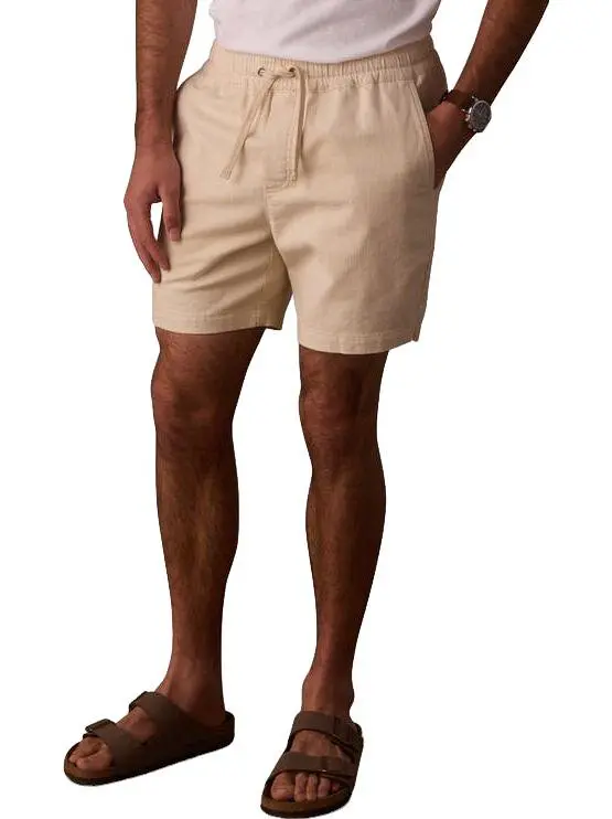 THE NORMAL BRAND Texstretch Summer Drawstring Cotton Shorts - Light Khaki