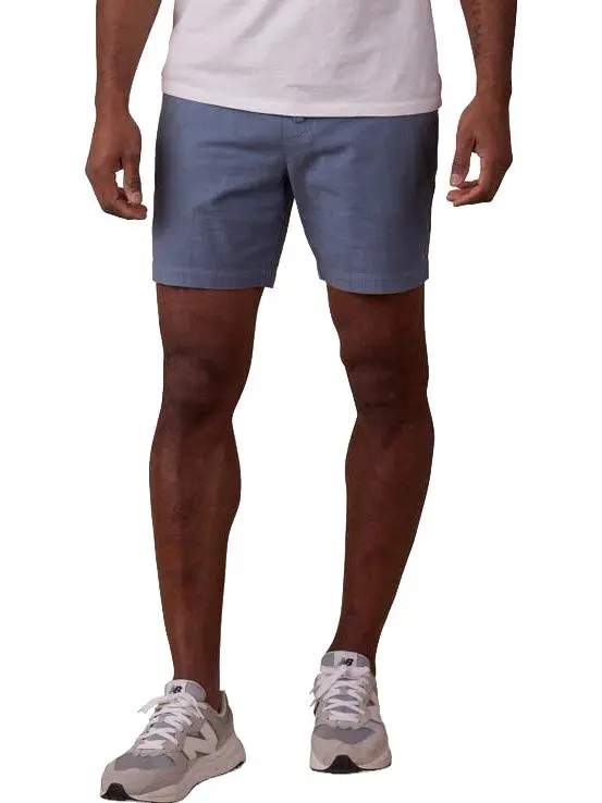 THE NORMAL BRAND Texstretch Summer Drawstring Cotton Shorts - Raindrop