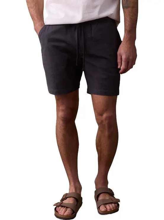 THE NORMAL BRAND Texstretch Summer Drawstring Cotton Shorts - Storm