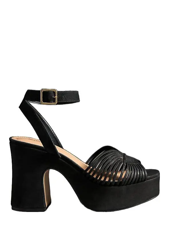Maeve Platform Heels - Black Suede