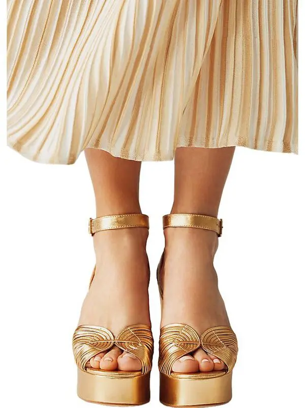 Maeve Platform Heels - Gold
