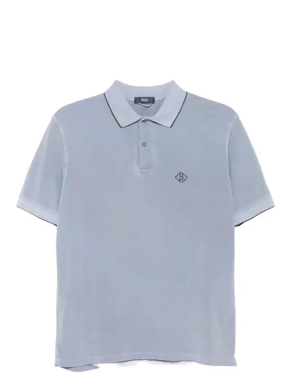 Herno Logo-embroidered Polo Shirt - Blue