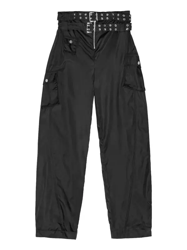 GANNI Belted Trousers - Black