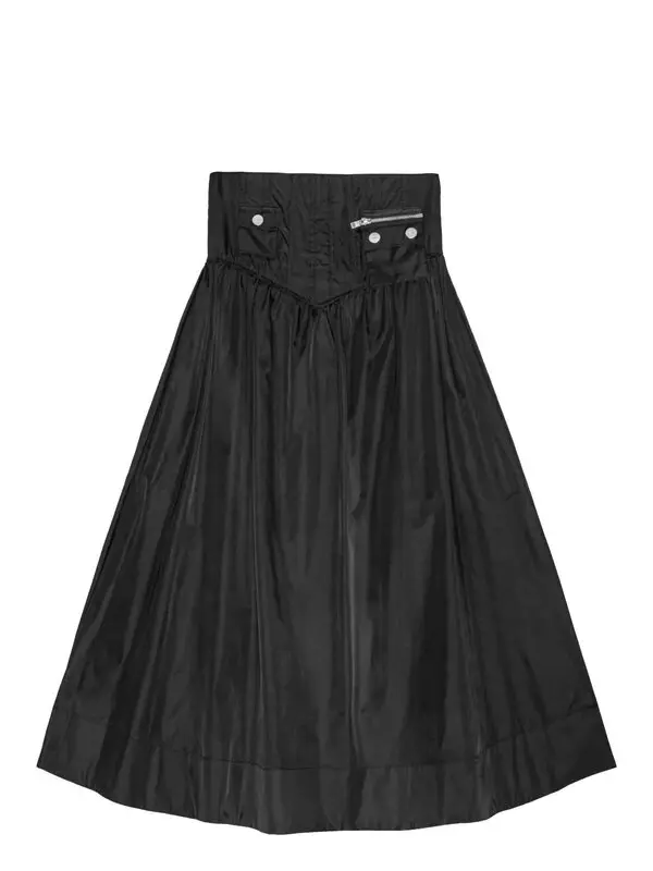 GANNI High-waisted Maxi Skirt - Black