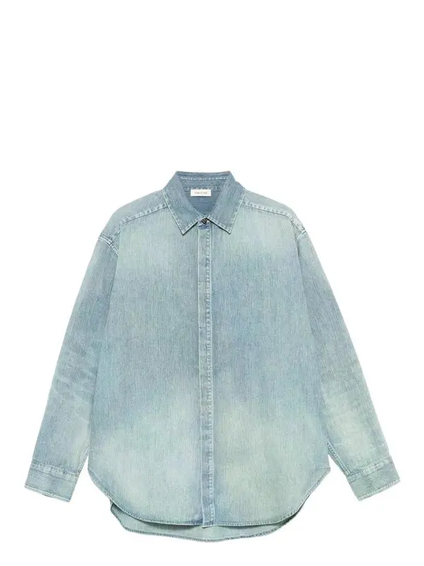Fear Of God Button-up Denim Shirt - Blue