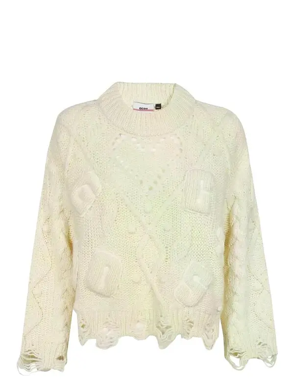 Gcds Embroidered Jumper - White