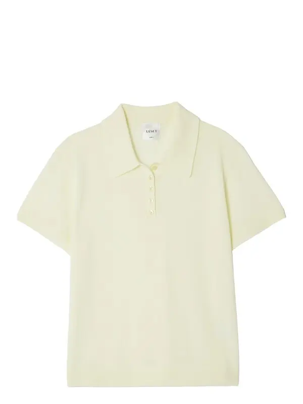 LESET James Merino Wool Polo Shirt - Yellow