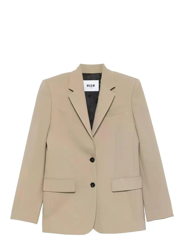 MSGM Single-breasted Blazer - Neutrals