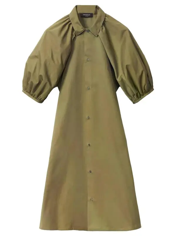 Fabiana Filippi Button-down Shirt Dress - Green