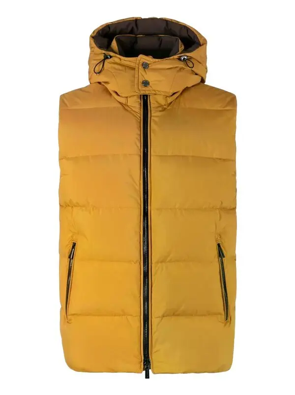 MOORER Fire Hooded Gilet - Yellow