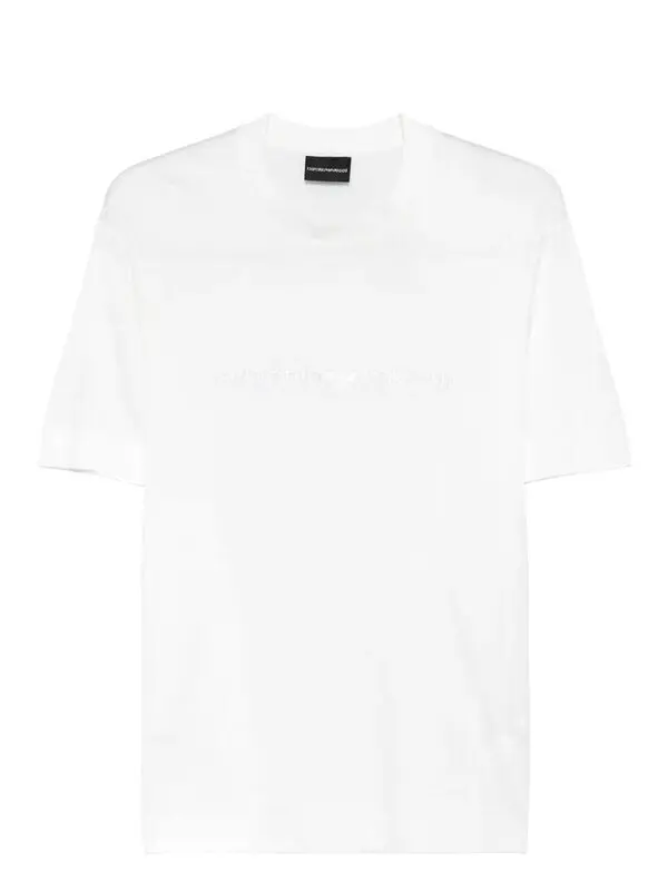 Emporio Armani Logo-embroidered T-shirt - White