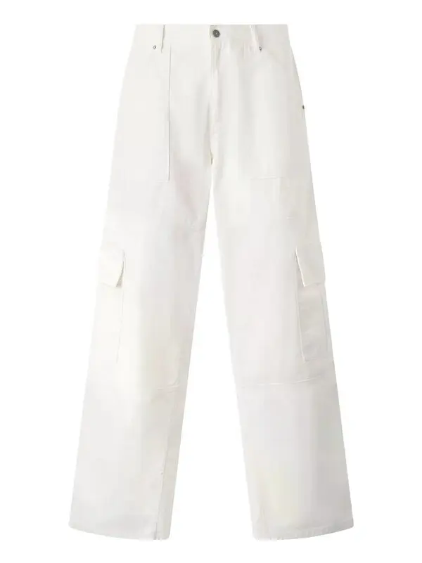 Roberto Cavalli Cargo Trousers - White