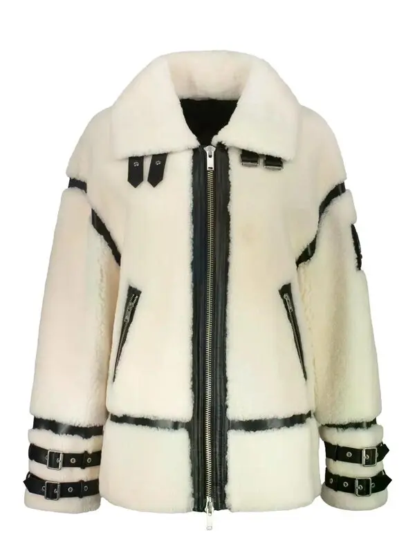 Moose Knuckles Shearling Jacket - White