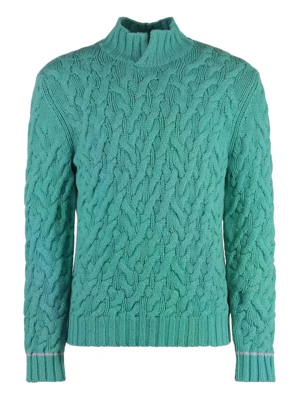 Malo High Neck Sweater - Green
